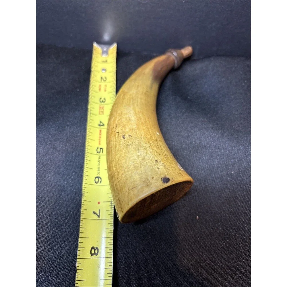 Handmade | Other | Antique 80s Priming Powder Horn Small 7 Horn Flask ...